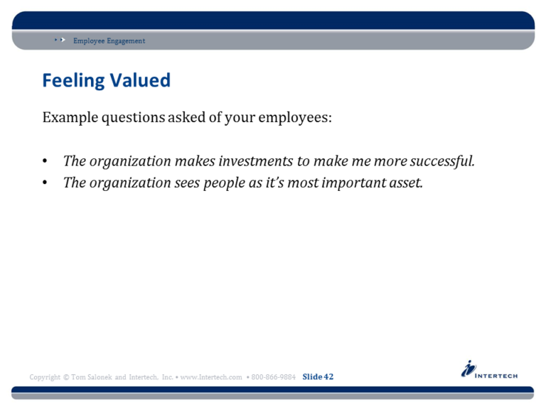 Employee Engagement: Feeling Valued - Tom Talks